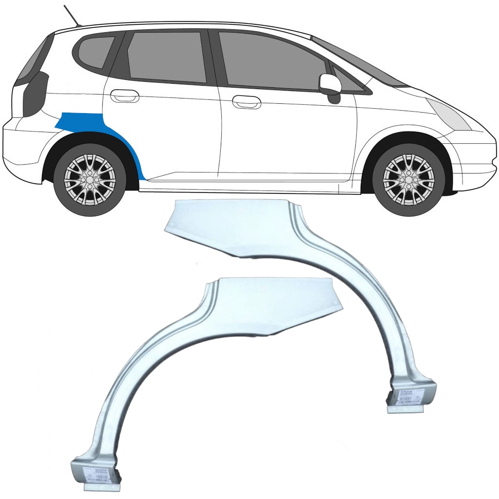 Reparation Av Bakskärm / Uppsättning Honda Jazz Gd 2002-2008